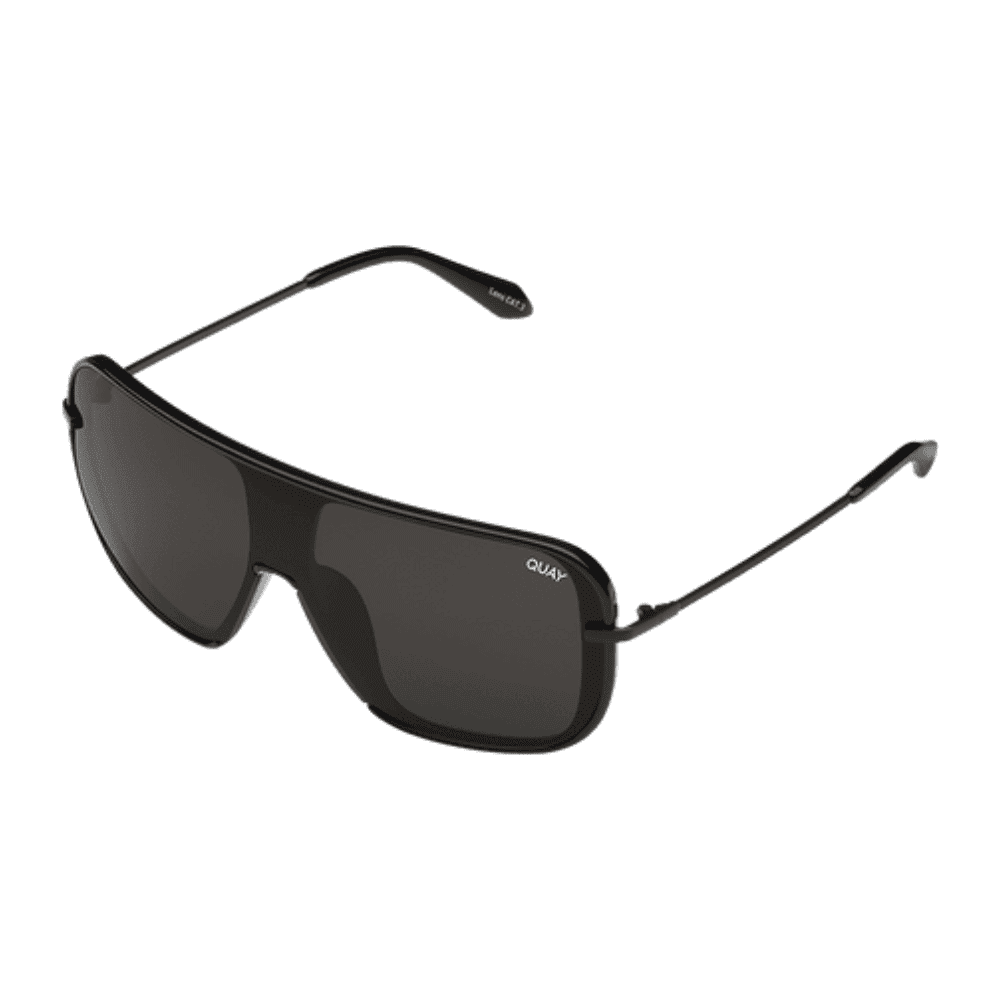 Quay Take A Number Matte Black/Black Polarised - Sunglass Culture