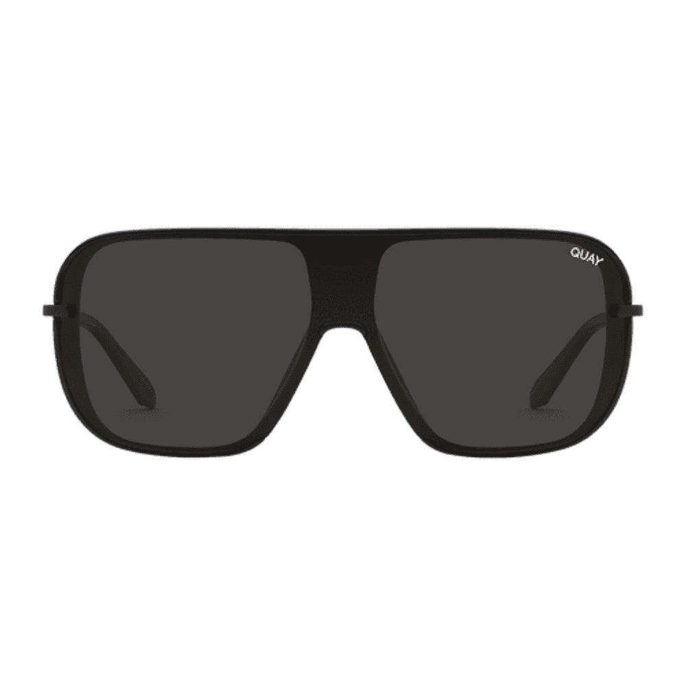 Quay Take A Number Matte Black/Black Polarised - Sunglass Culture
